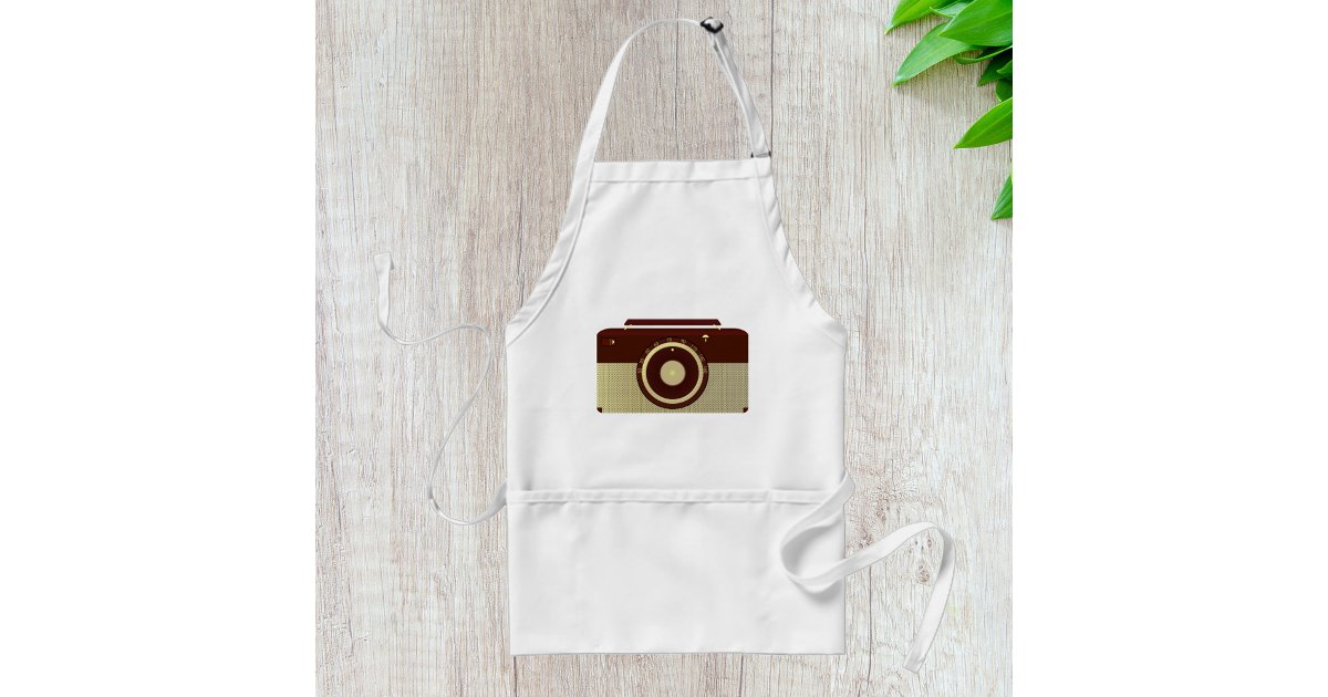 Retro Brown And Gold Antique Radio Adult Apron | Zazzle