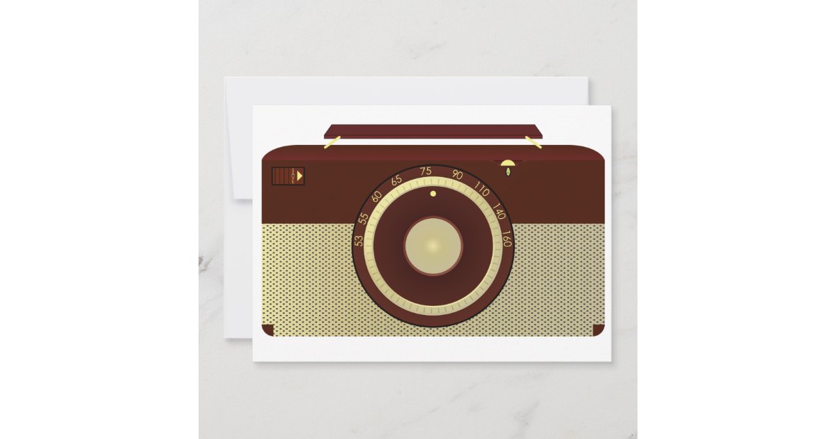 Retro Brown And Gold Antique Radio Invitation | Zazzle