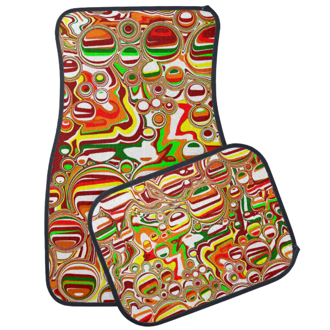 Retro Bubbles Car Floor Mat | Zazzle