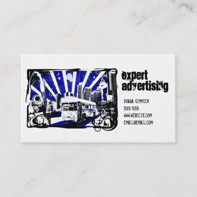 Retro Bus Business Card | Zazzle