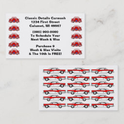 Retro Business Punch Cards Classic Cars Automotive | Zazzle