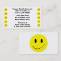 Retro Business Punch Cards Happy Face Smiling Dots | Zazzle