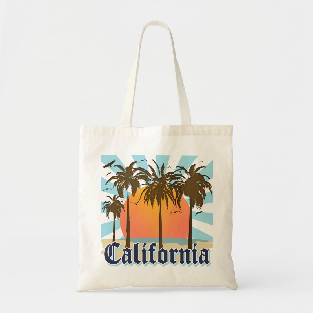 Retro California Logo Graphic Tote Bag | Zazzle