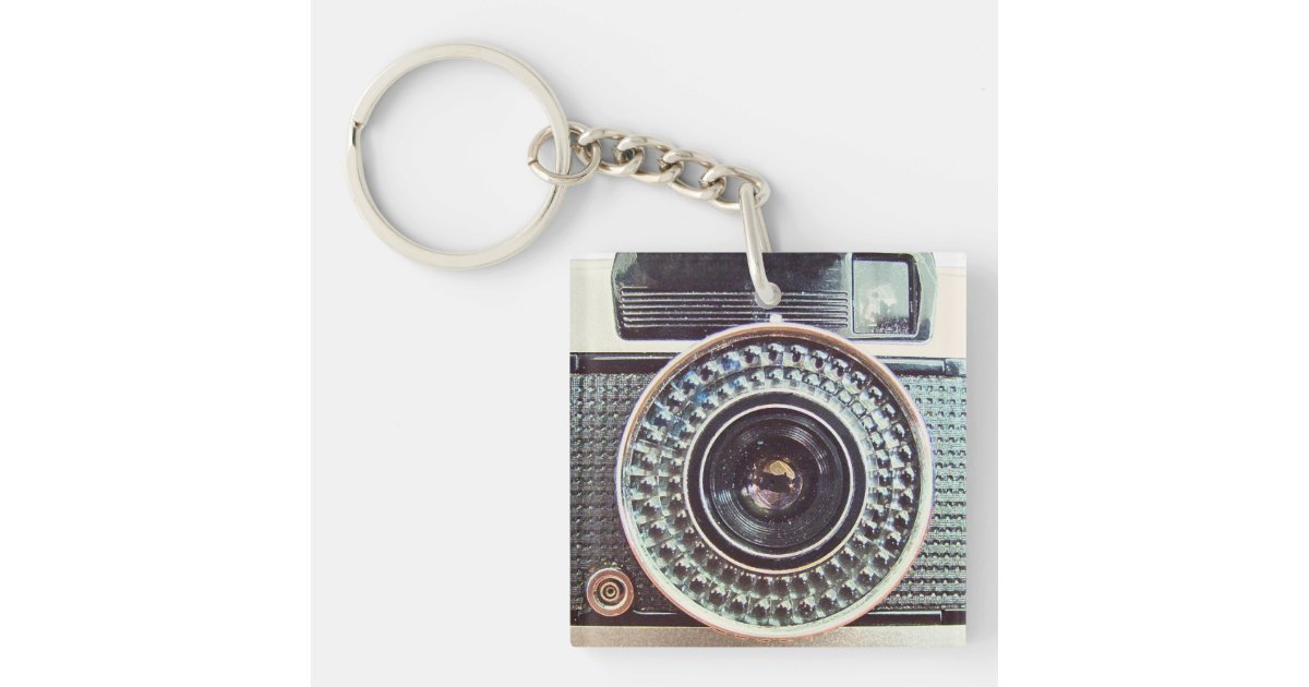 Retro camera keychain | Zazzle