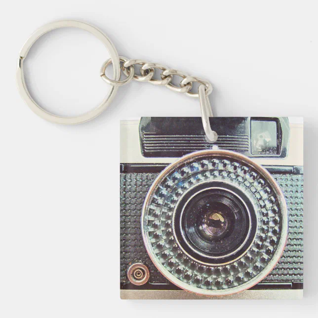 Retro camera keychain | Zazzle
