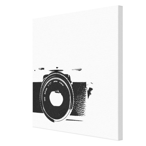 Retro Camera Photographer Art Canvas Print | Zazzle