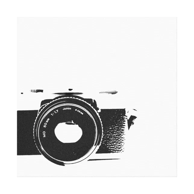 Retro Camera Photographer Art Canvas Print | Zazzle