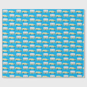 Retro Camper Motorhome Trailer Blue Wrapping Paper | Zazzle
