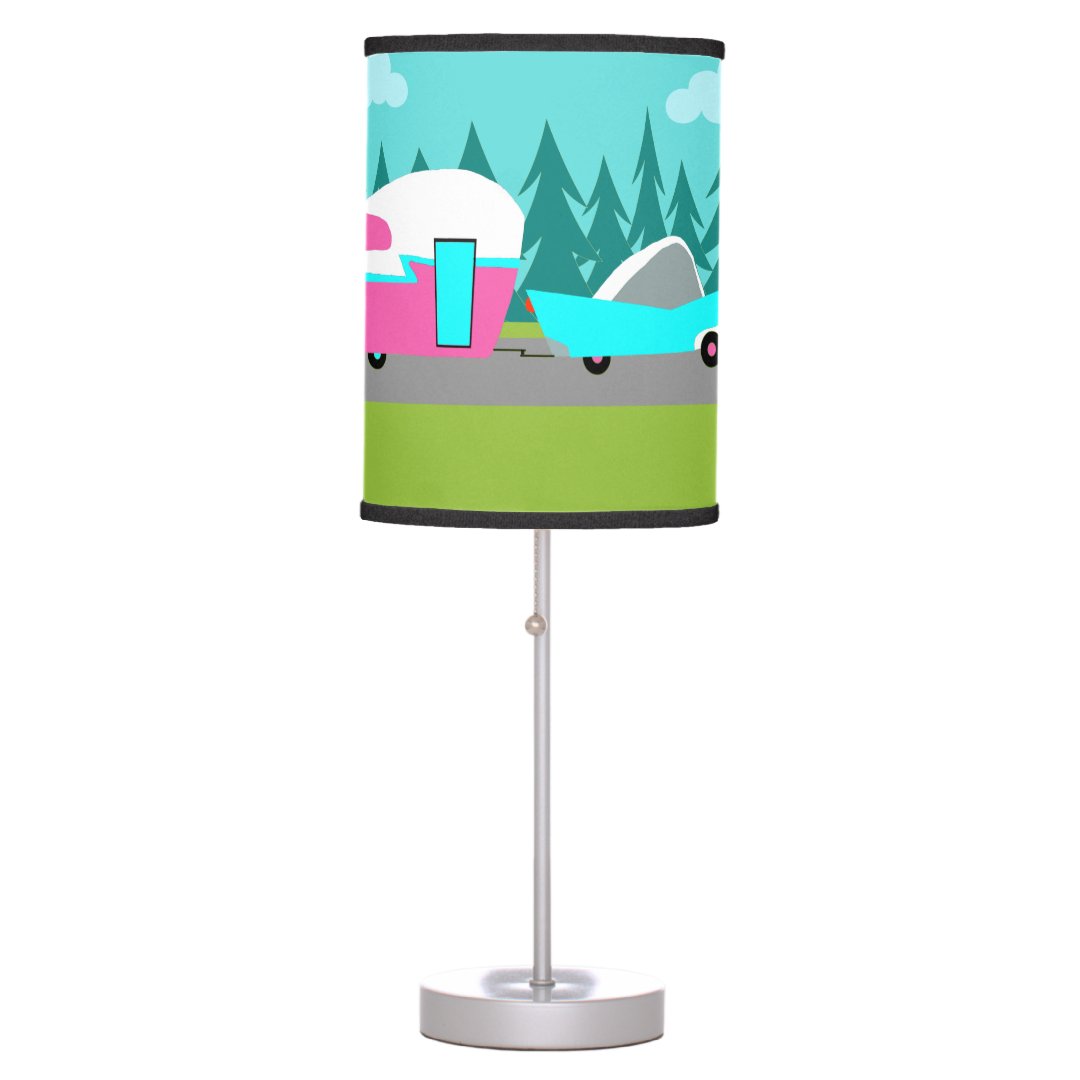 Retro Camper / Trailer and Car Table Lamp | Zazzle