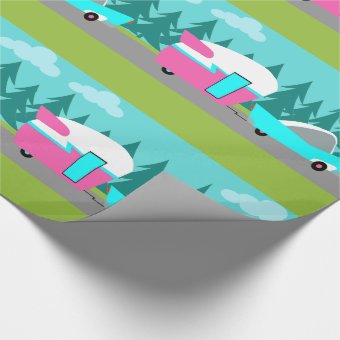 Retro Camper / Trailer and Car Wrapping Paper | Zazzle