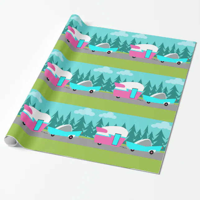 Retro Camper / Trailer and Car Wrapping Paper | Zazzle