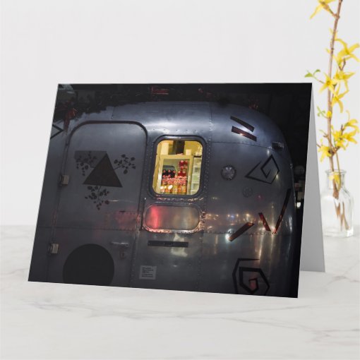 RETRO CAMPER TRAILER HAPPY BIRTHDAY GREETING CARDS | Zazzle