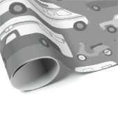 Retro Campervan Motorhome RV Van Trailer Grey Wrapping Paper | Zazzle