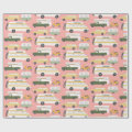 Retro Campervan Motorhome RV Van Trailer Pink Wrapping Paper | Zazzle