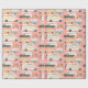Retro Campervan Motorhome RV Van Trailer Pink Wrapping Paper | Zazzle