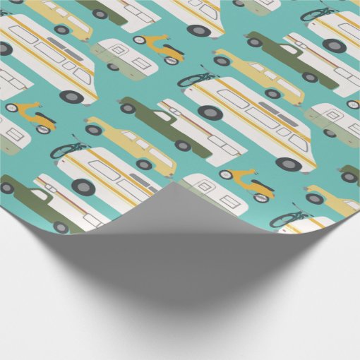 Retro Campervan Motorhome RV Van Trailer Wrapping Paper | Zazzle