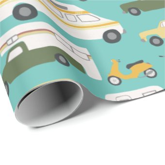 Retro Campervan Motorhome RV Van Trailer Wrapping Paper | Zazzle