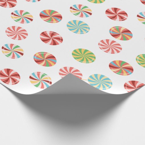 Retro Candy Christmas Wrapping Paper Gift Wrap | Zazzle