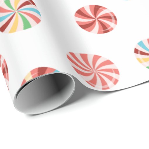 Retro Candy Christmas Wrapping Paper Gift Wrap | Zazzle