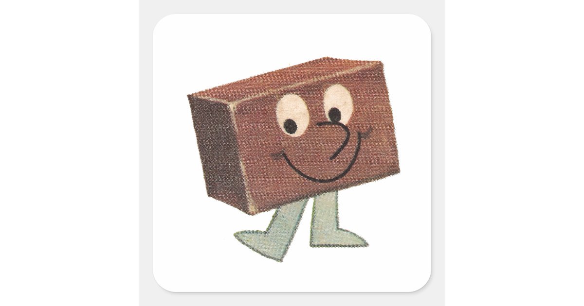 Retro Cartoon Fudge Vintage Candy Sticker | Zazzle