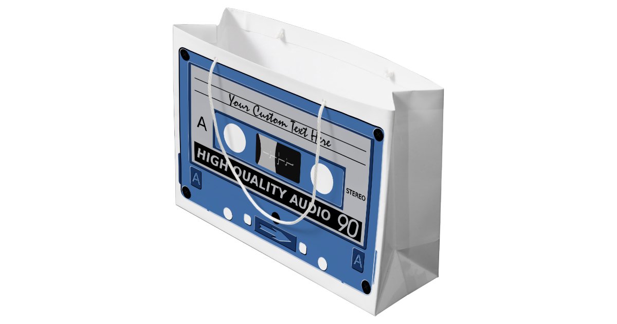 Retro Casette Tape custom gift bag | Zazzle