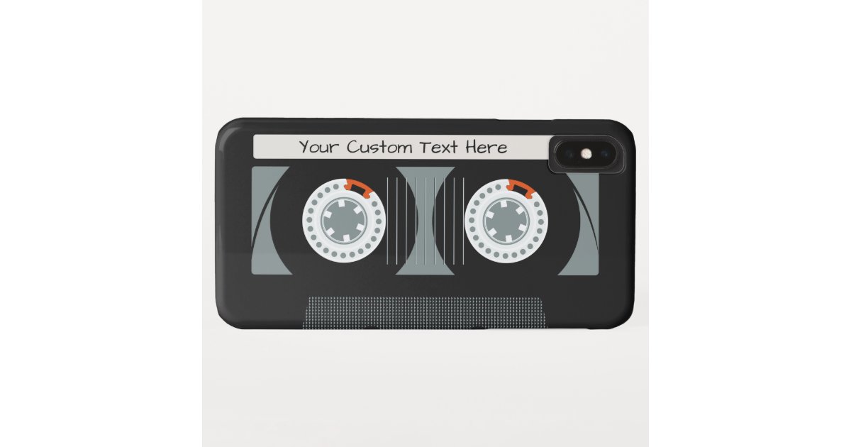 Retro Casette Tape custom text phone cases | Zazzle