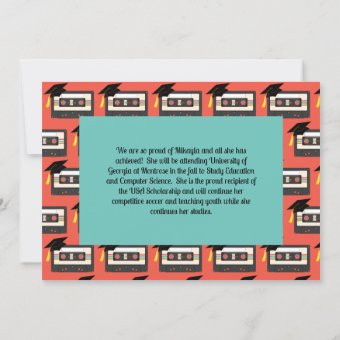 Retro Cassette Mixed Tape Graduation Party Invitation | Zazzle