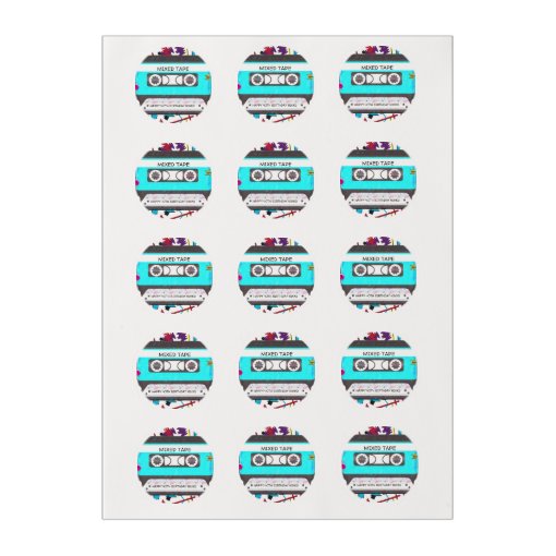 Retro Cassette Tape 80's 90's Birthday Party Edible Frosting Rounds ...
