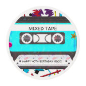 Retro Cassette Tape 80's 90's Birthday Party Edible Frosting Rounds ...