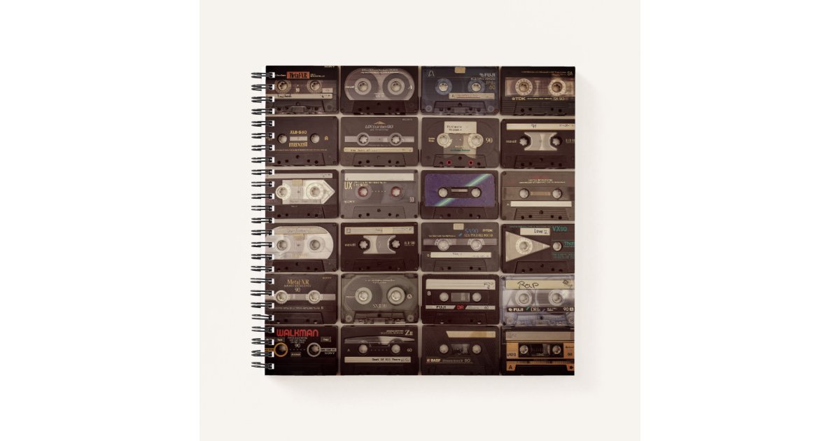 Retro Cassette Tapes Notebook | Zazzle