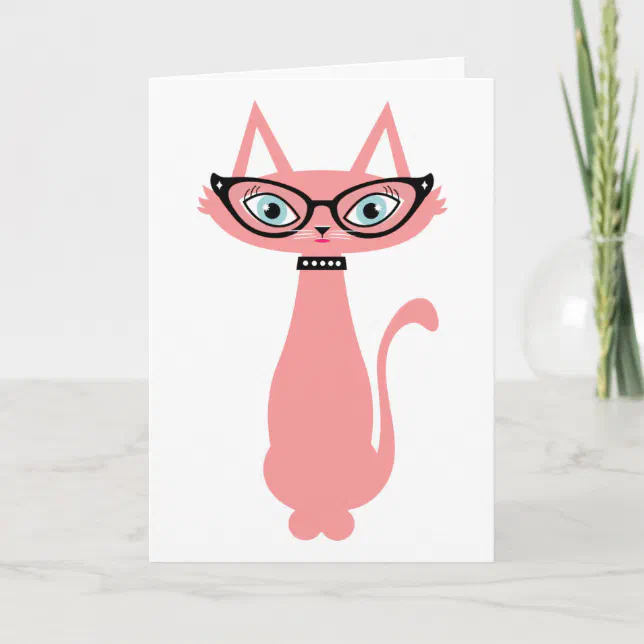 Retro Cat Birthday Greeting Card | Zazzle