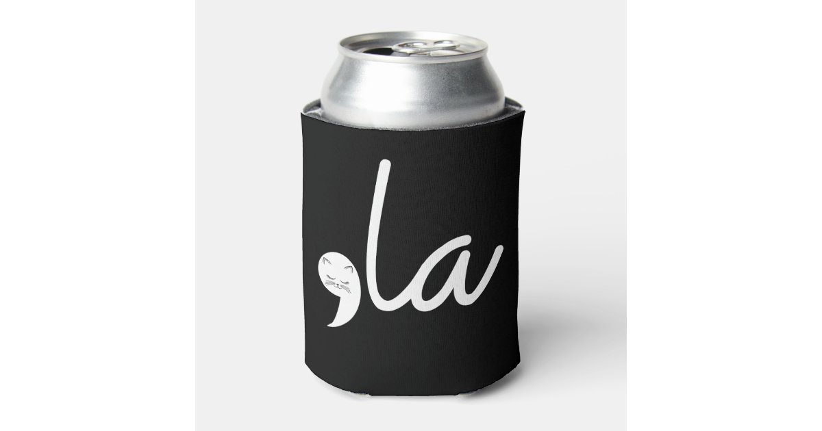 Retro Cat Comma La Kamala Harris For President 24 Can Cooler | Zazzle