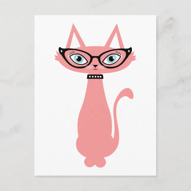 Retro Cat Postcard - Cha Cha Cat | Zazzle