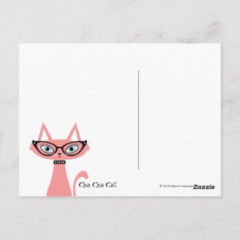 Retro Cat Postcard - Cha Cha Cat | Zazzle