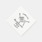 Retro Champagne Bachelorette Party Invitation Napkins | Zazzle