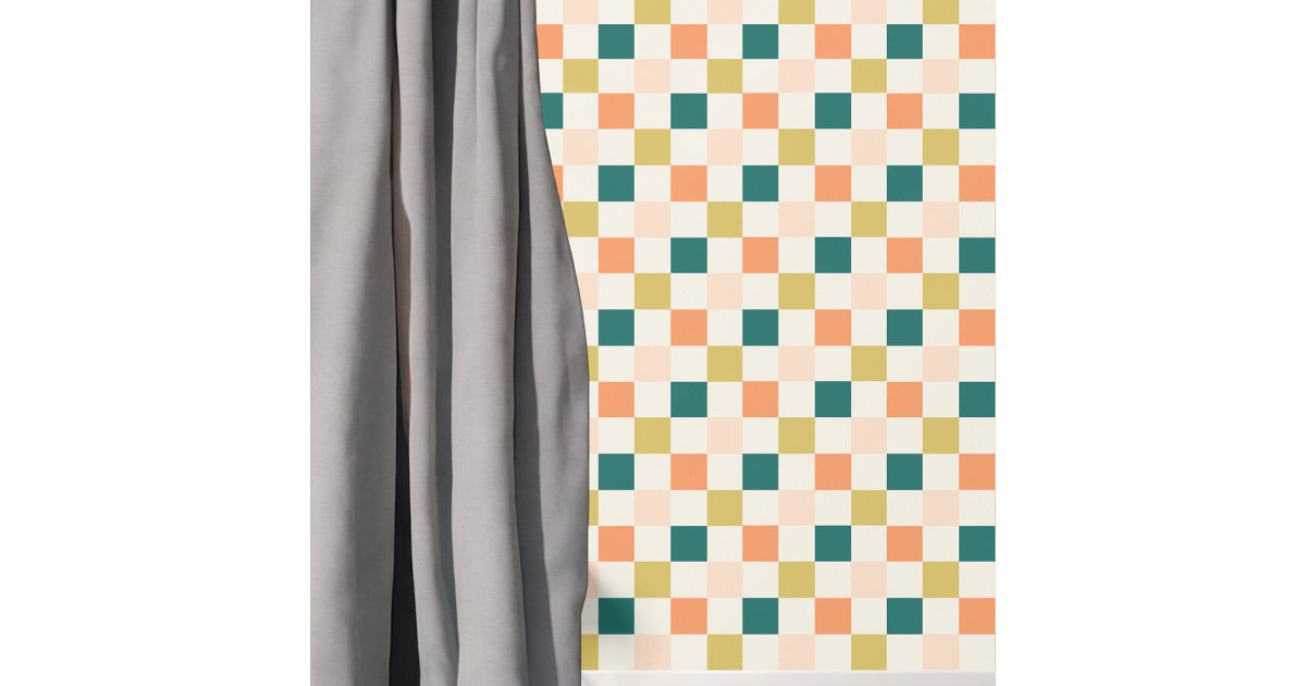 Retro Checkerboard Pattern Wallpaper | Zazzle
