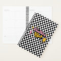 Retro Checkered Black and White Teacher Life Planner | Zazzle