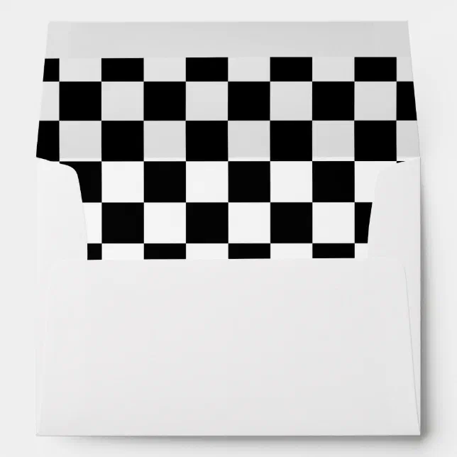 Retro Checkered - Envelope | Zazzle