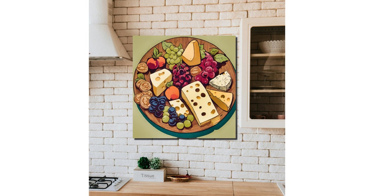 retro cheese plate poster | Zazzle