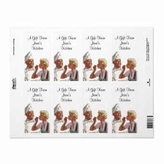 Retro Chef Labels Label Gifts from Kitchen Gifting | Zazzle