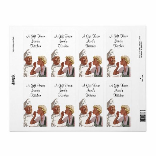 Retro Chef Labels Label Gifts from Kitchen Gifting | Zazzle