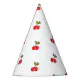 Retro Cherry Berry 1st Birthday Red and green Party Hat | Zazzle