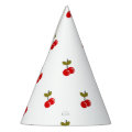 Retro Cherry Berry 1st Birthday Red and green Party Hat | Zazzle