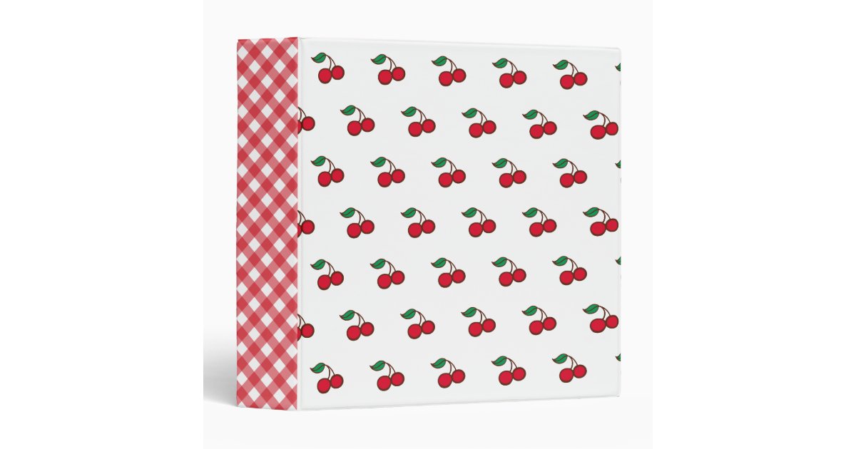 Retro Cherry Binder | Zazzle