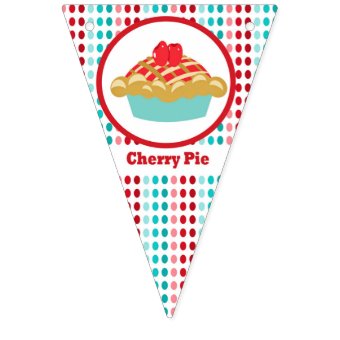 Retro Cherry Bunting. Bunting Flags | Zazzle
