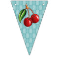 Retro Cherry Bunting. Bunting Flags | Zazzle