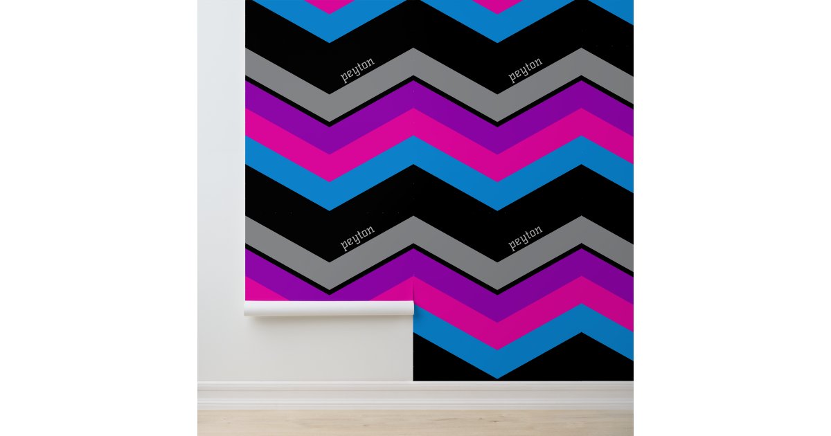 Retro Chevron with 90s Windbreaker Colors Wallpaper | Zazzle