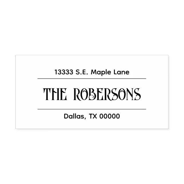 Retro Chic Family Return Address Self-inking Stamp | Zazzle
