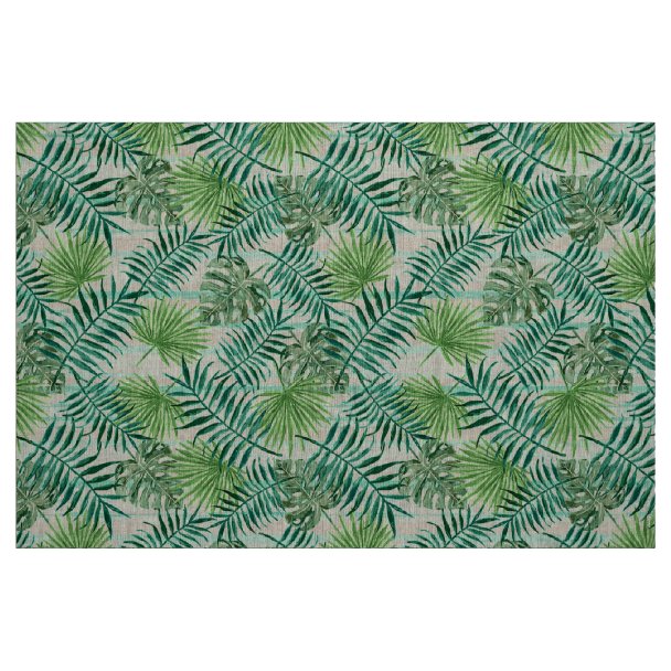 Green Palm Tree Pattern Fabric | Zazzle.com