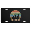 Retro Chicago Skyline Vintage Travel License Plate | Zazzle